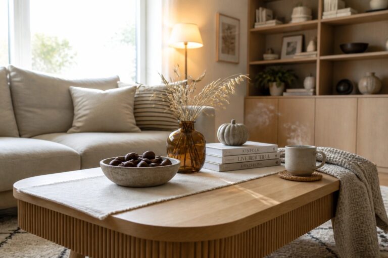19 Refined Fall Coffee Table Decor Ideas Using Seasonal Layers