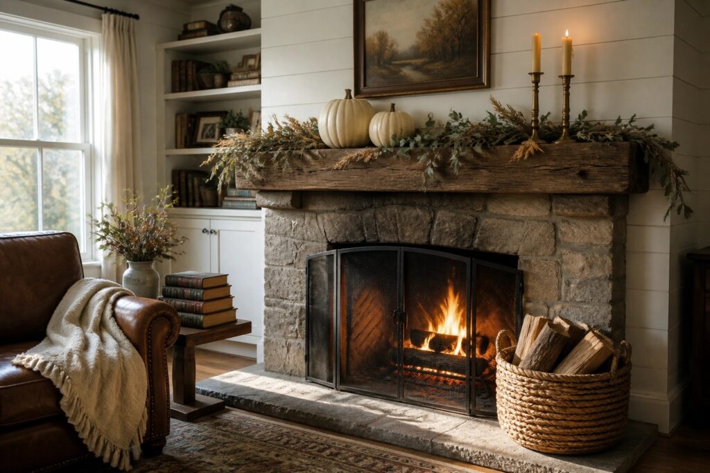 21 Cozy Fall Mantel Decor Ideas For A Warm Fireplace Focal Point