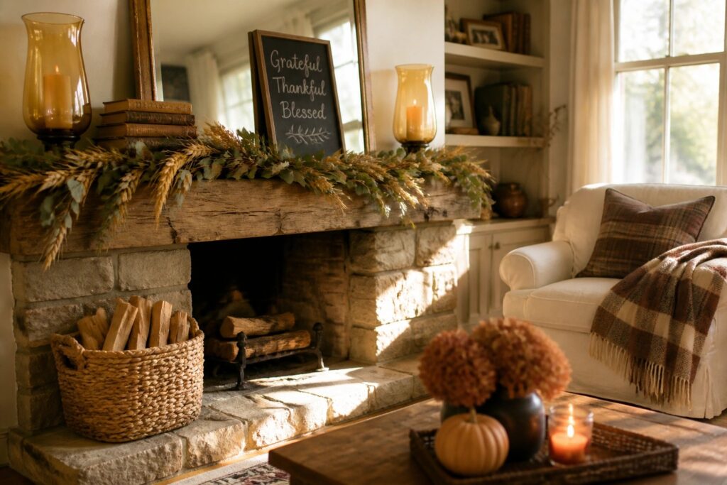 24 Beautiful Fall Fireplace Mantel Decor Ideas For A Finished Seasonal Look